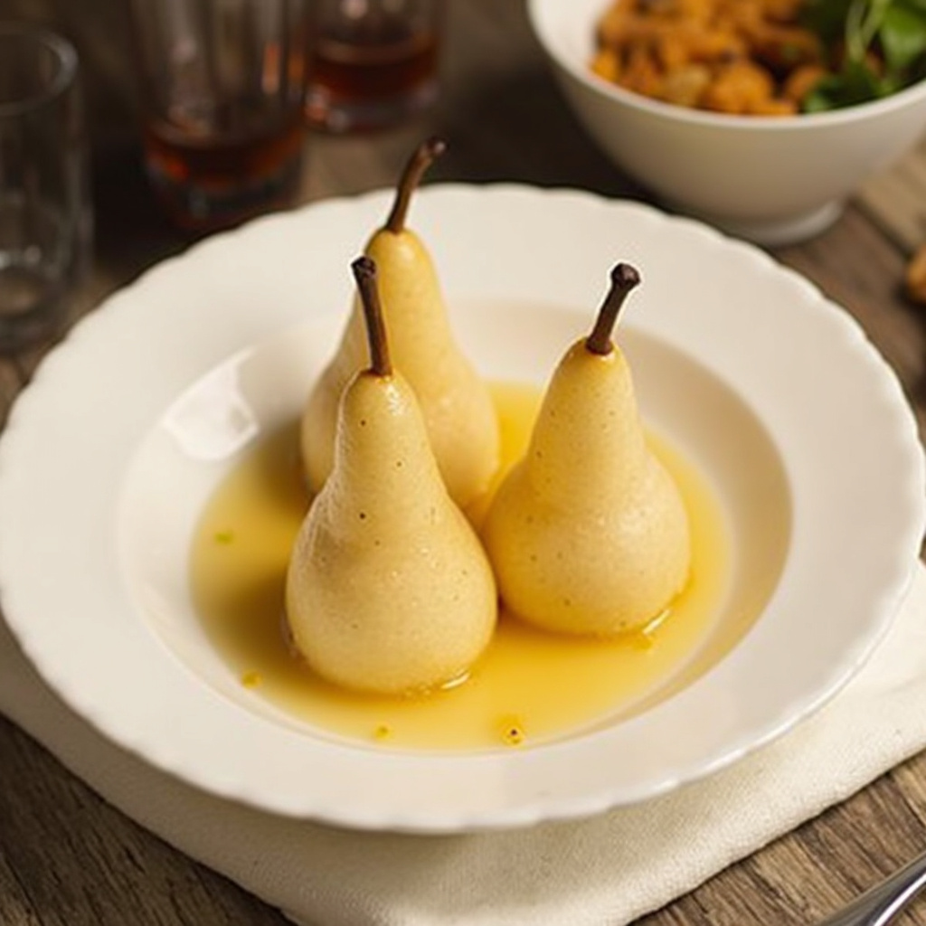 Poached Pears In Almond Sauce (recipe and tips)