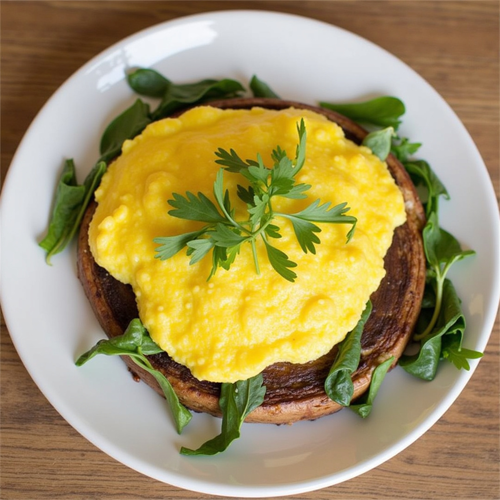 Portobello Mushroom Open-Face Omelette (recipe and tips)