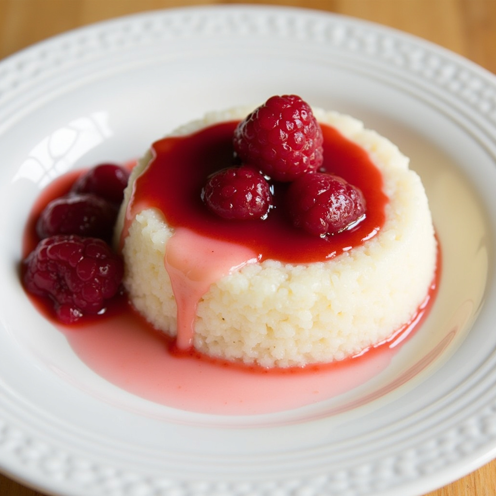 Rice Pudding With Raspberry Sauce (recipe and tips)