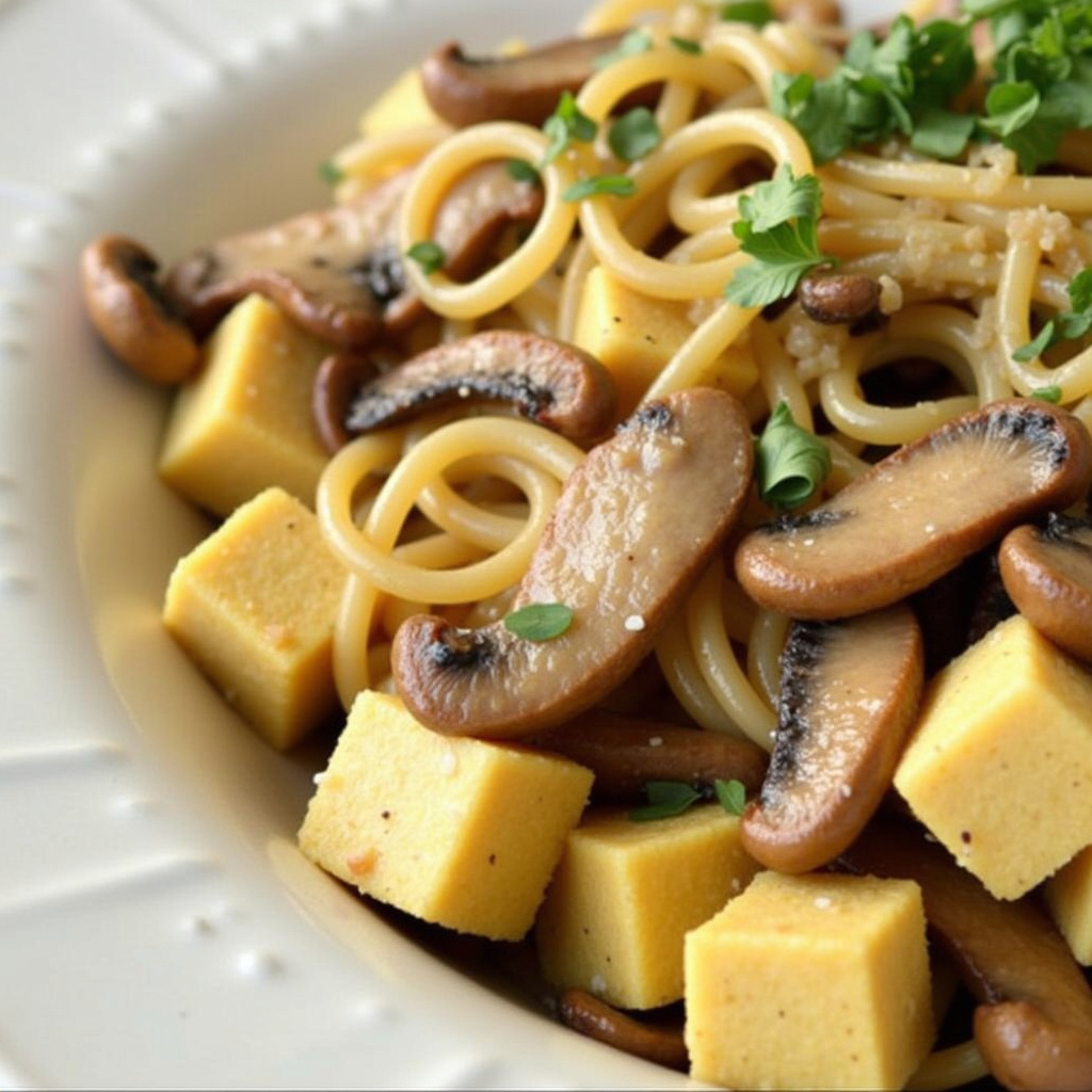 Pasta con Tofu y Champiñones al Estilo Sig (Receta y consejos)