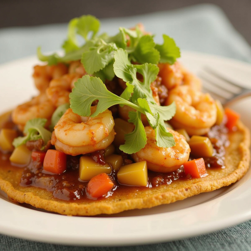 Smothered Shrimp Tostadas (recipe and tips)