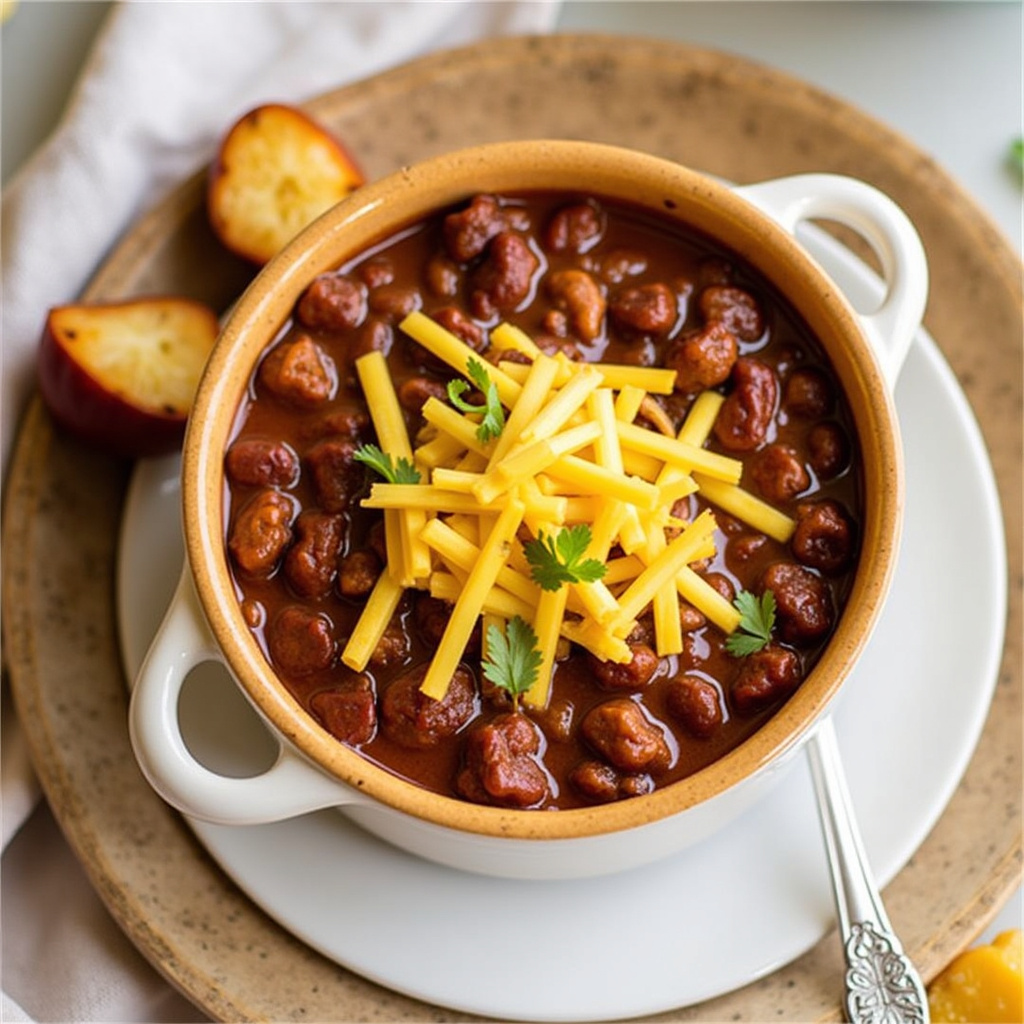 South Philly Chili met Zelfgemaakte "Whiz Wit" en Krokante Krokantjes ...