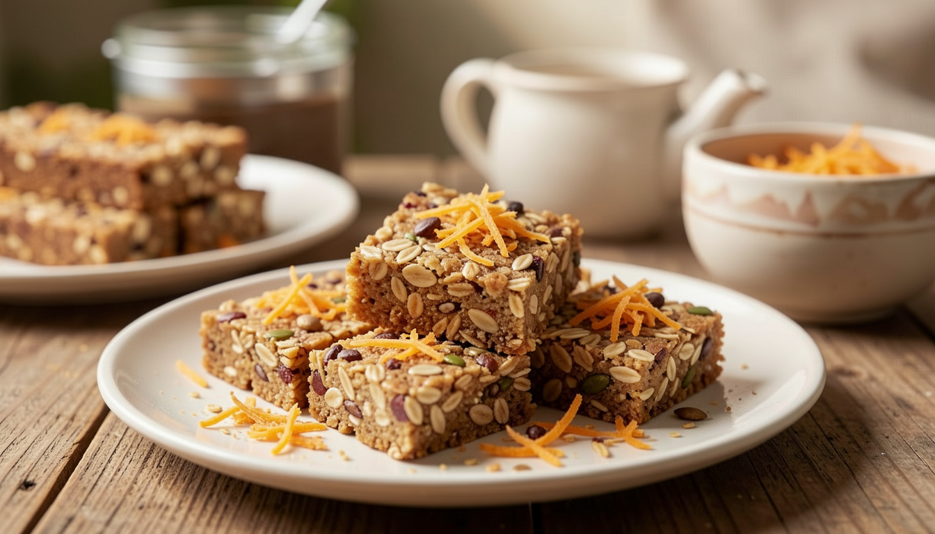 Spiced Oat and Seed Bars with Grated Root Vegetable (recipe and tips)
