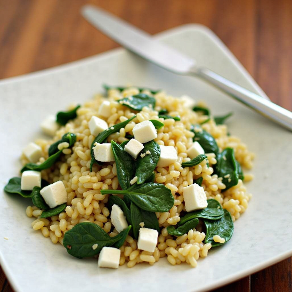 Ensalada de Orzo con Espinacas y Feta (Receta y consejos)
