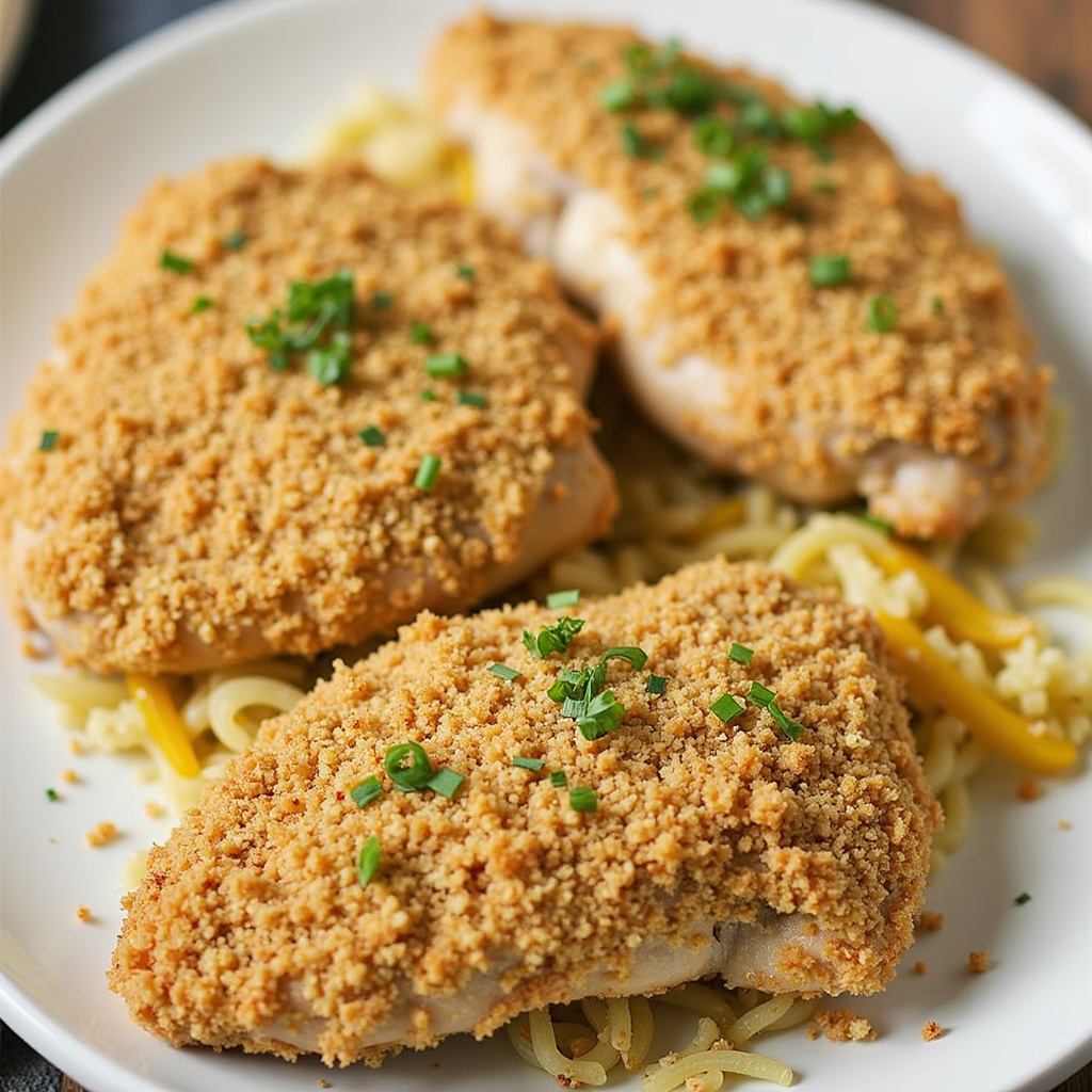 Pechuga de Pollo Tierna y Crujiente a la Sartén con Pan Rallado a las ...