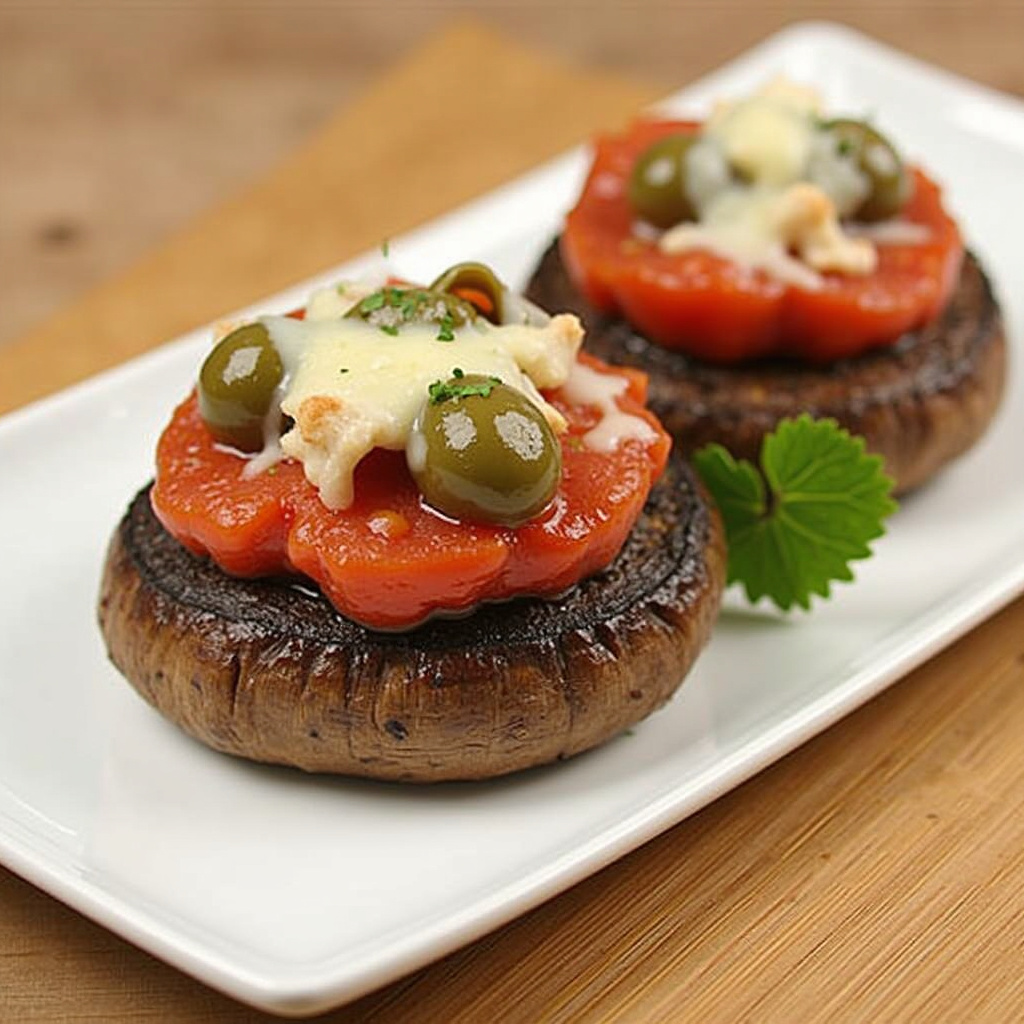 Tomato And Olive Stuffed Portobello Caps (recipe and tips)