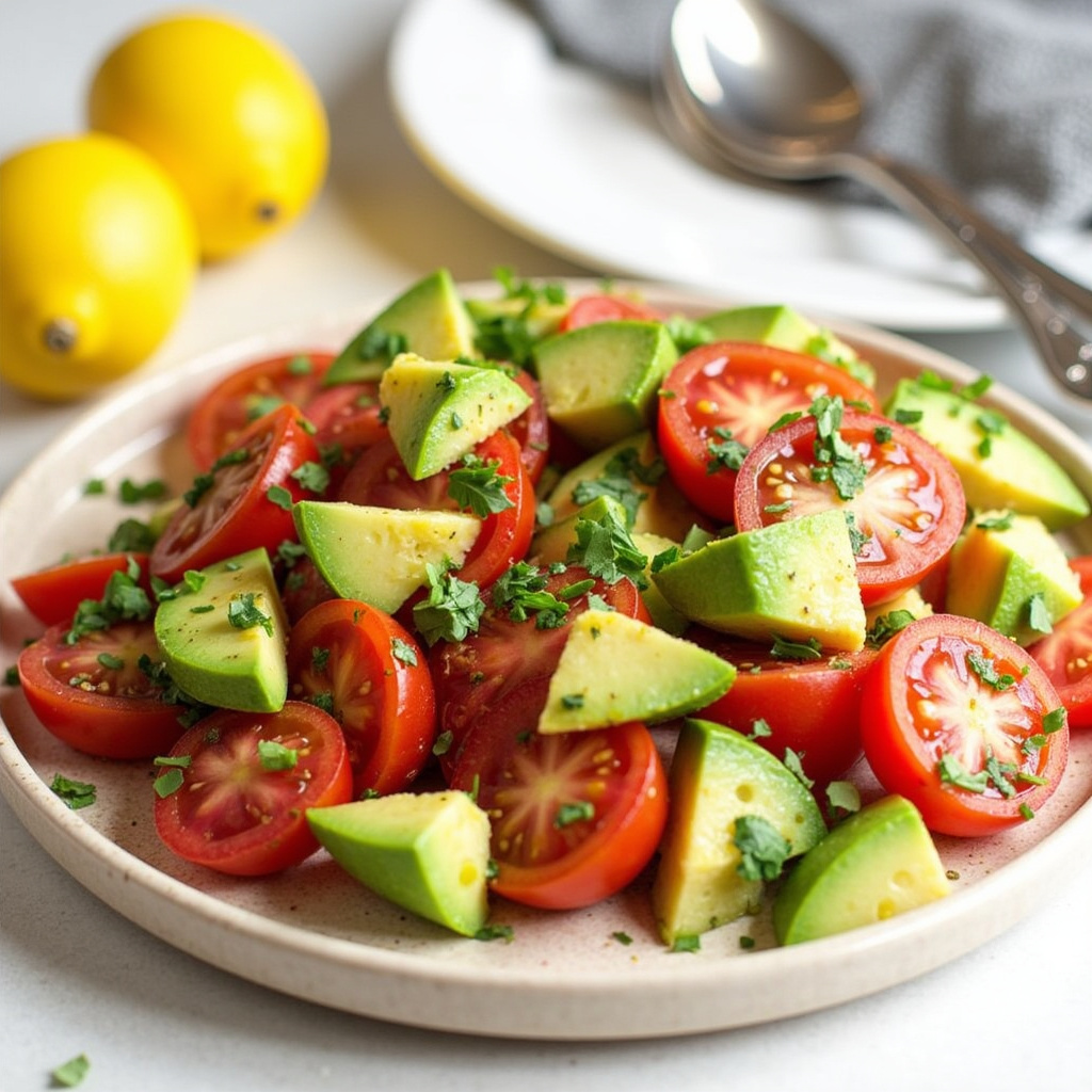 Ensalada de Tomate con Aguacate y Limones en Conserva (Receta y consejos)
